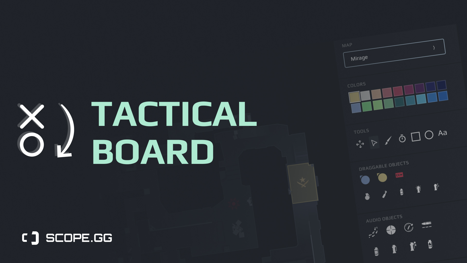 CS2 Tactical Interactive Board for make game plan drawing